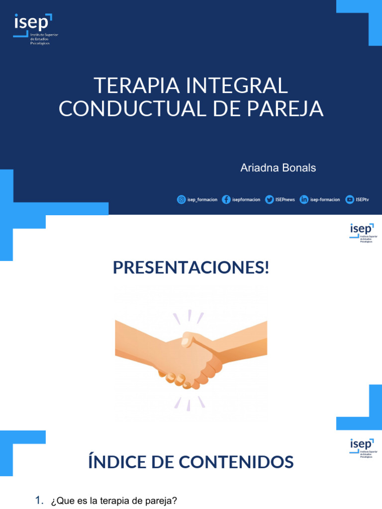 Terapia Integral Conductual Pareja | PDF | Comunicación | Las emociones