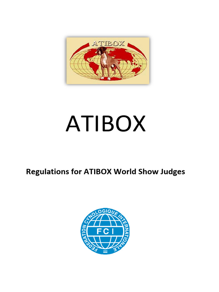 ATIBOX World Show Judges Regulations. Revised November 2022. 1 | PDF ...