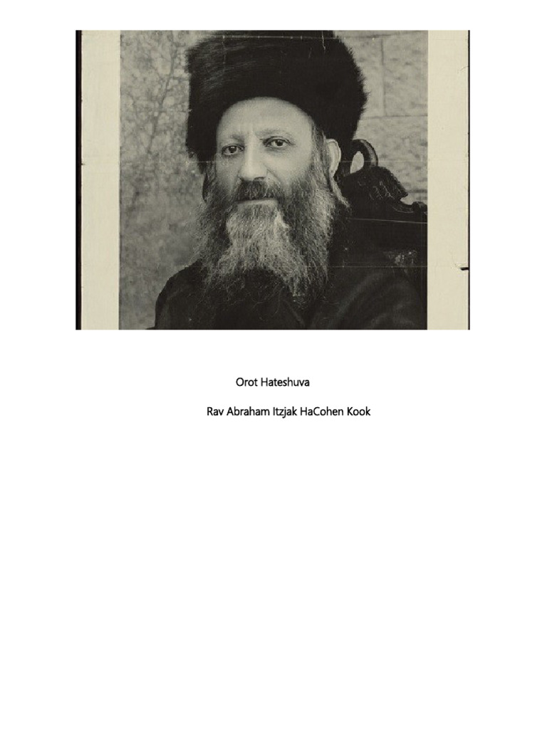 Rav Kook Orot Teshuva | PDF | Pecado | Vida