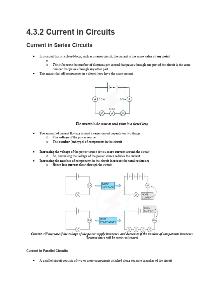 Understanding Circuit Current Basics | PDF | Series And Parallel ...
