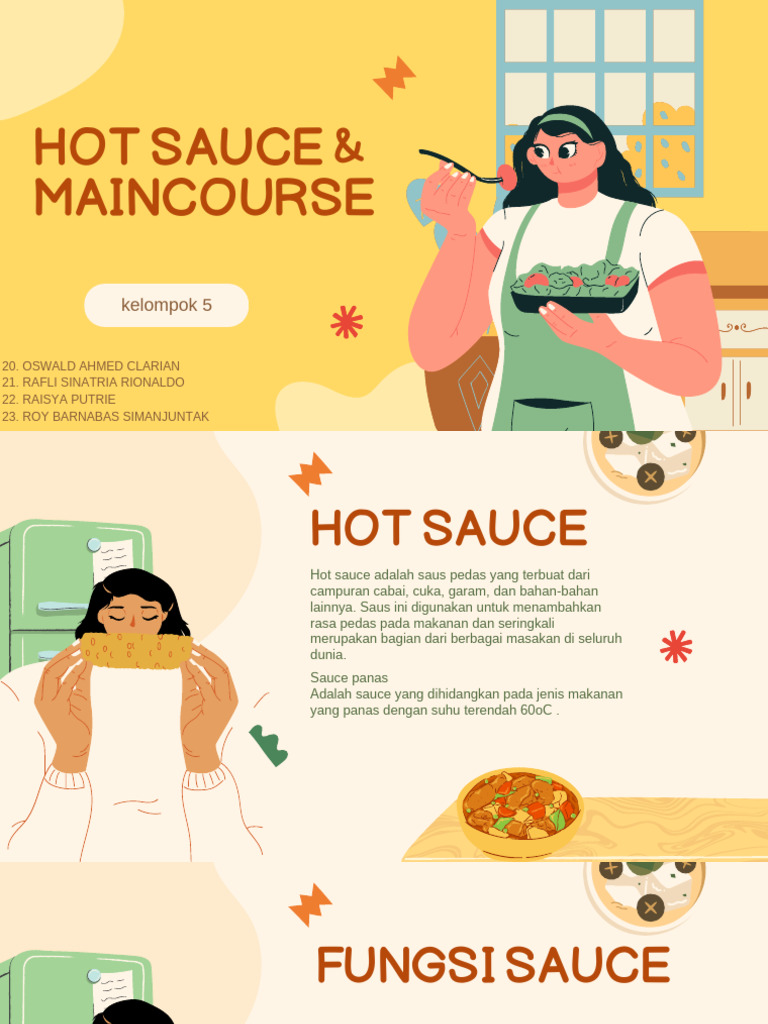 Hot Sauce and Maincourse Kelompok 5 Tah 1-b | PDF