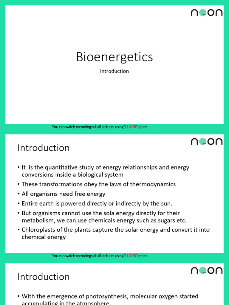 Bioenergetics 1-1 | PDF | Photosynthesis | Cellular Respiration