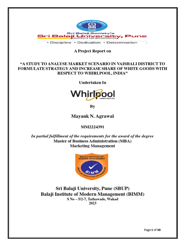Sip Report New Process Final | PDF | Home Appliance | Refrigerator