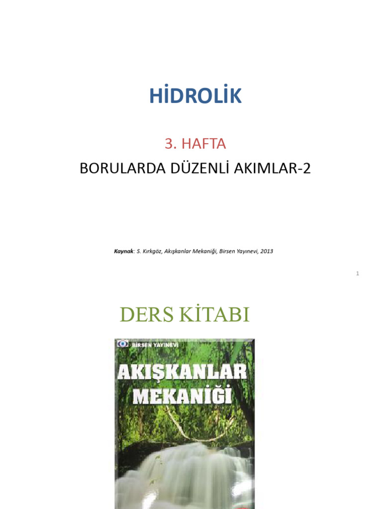 hidrolik_3_hafta | PDF