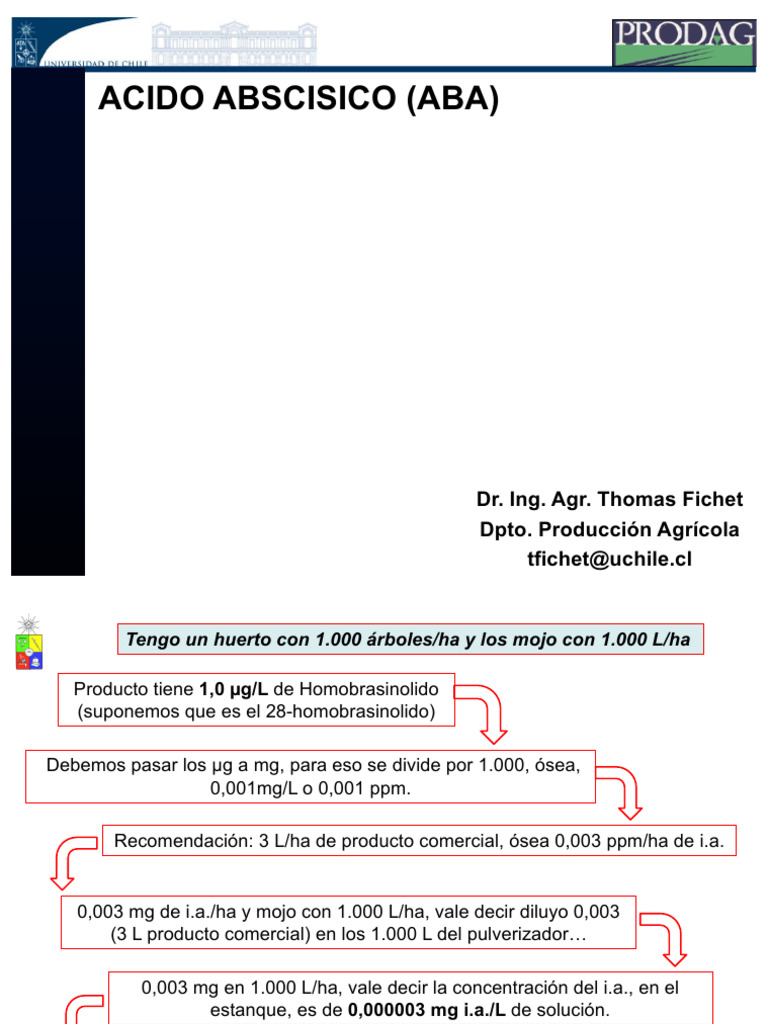 Acido Abscisico (Aba) : Dr. Ing. Agr. Thomas Fichet Dpto. Producción ...