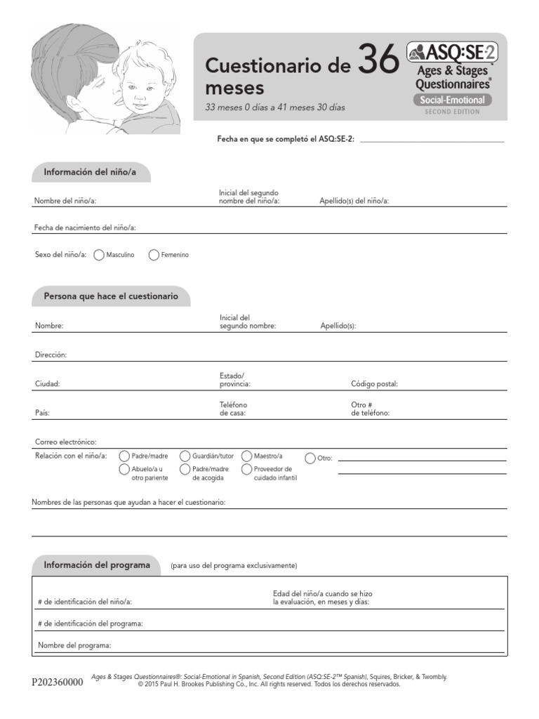 ASQ-SE2 36 Meses | PDF