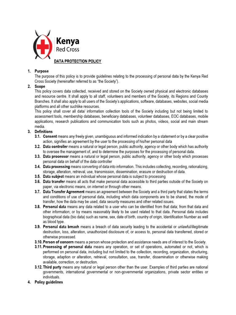 Data Protection Policy Pdf Information Security Information Privacy