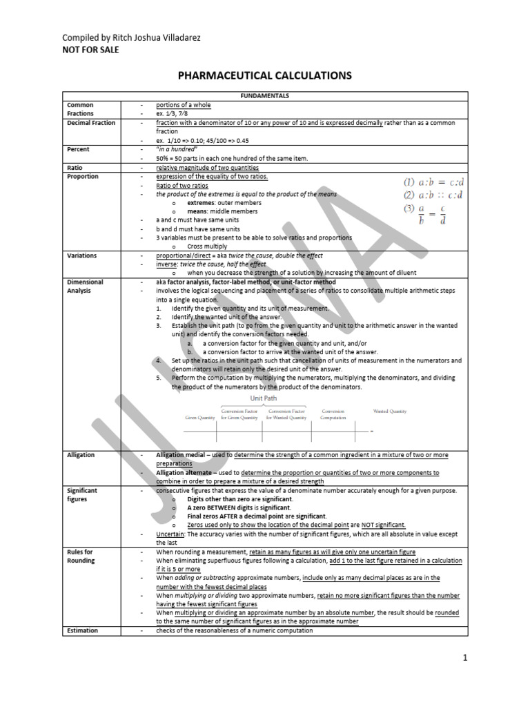 Pharmaceutical Calculations | PDF | Medical Prescription | Significant ...