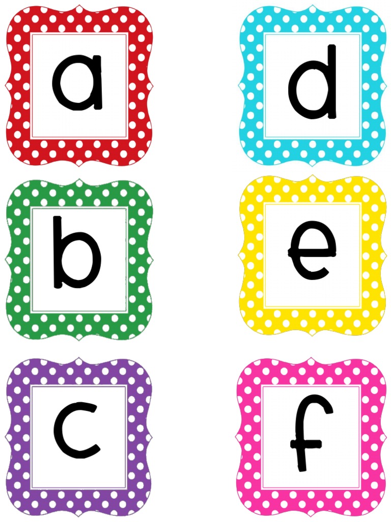 Multi Polka Dot Letters | PDF
