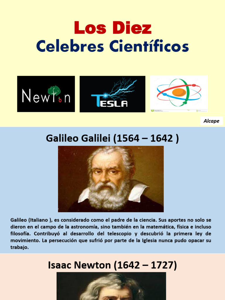 10 Científicos Famosos y sus Aportaciones | PDF | Física | Observación