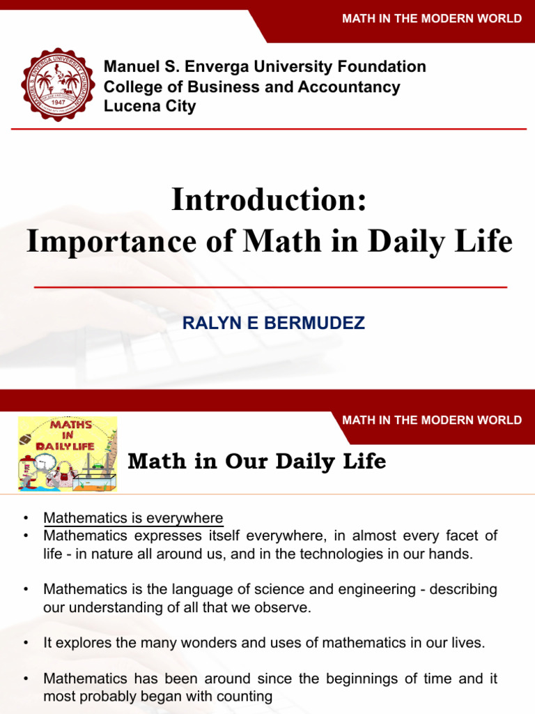 MAMW 100 1 Introduction - Importance of Mathematics | PDF | Mathematics ...