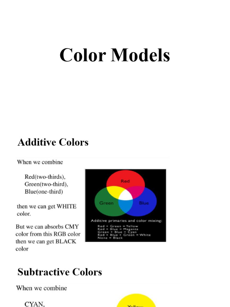 Color Models | PDF | Color | Rgb Color Model