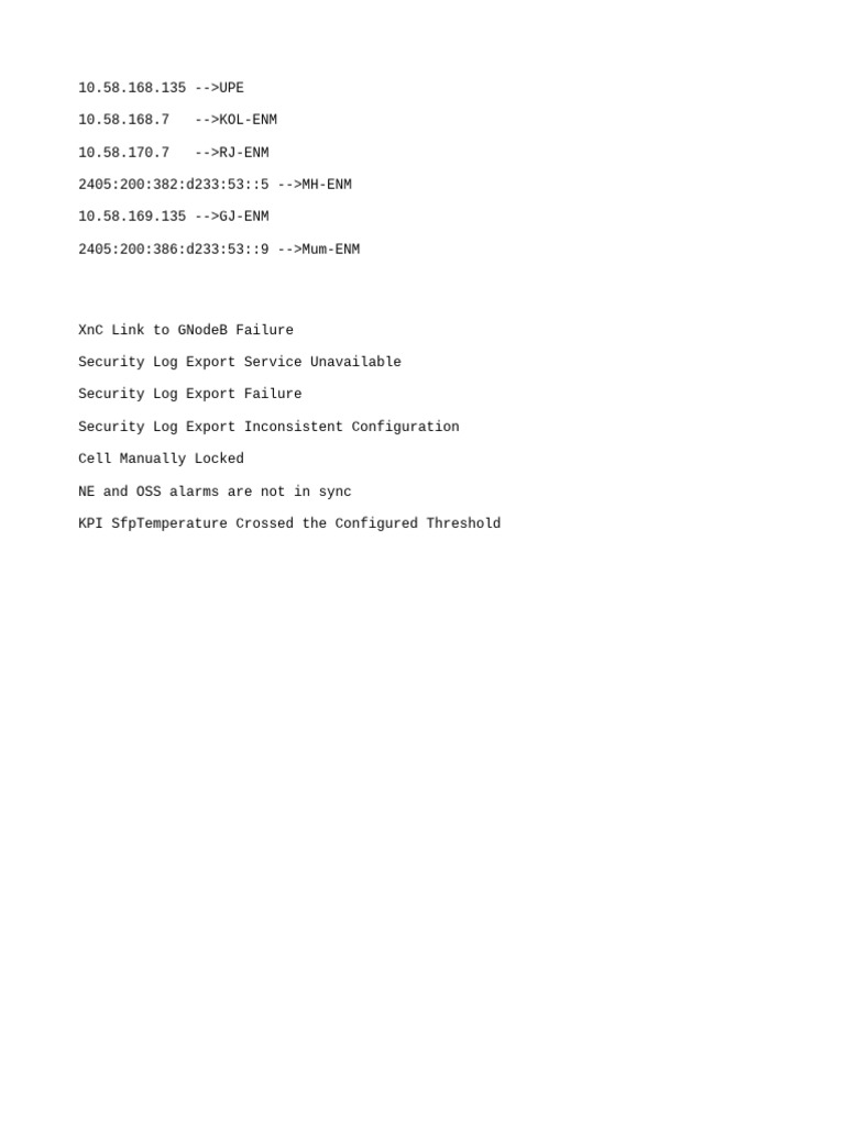Network Security and Performance Logs | PDF