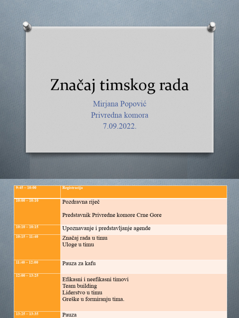 Timski Rad | PDF