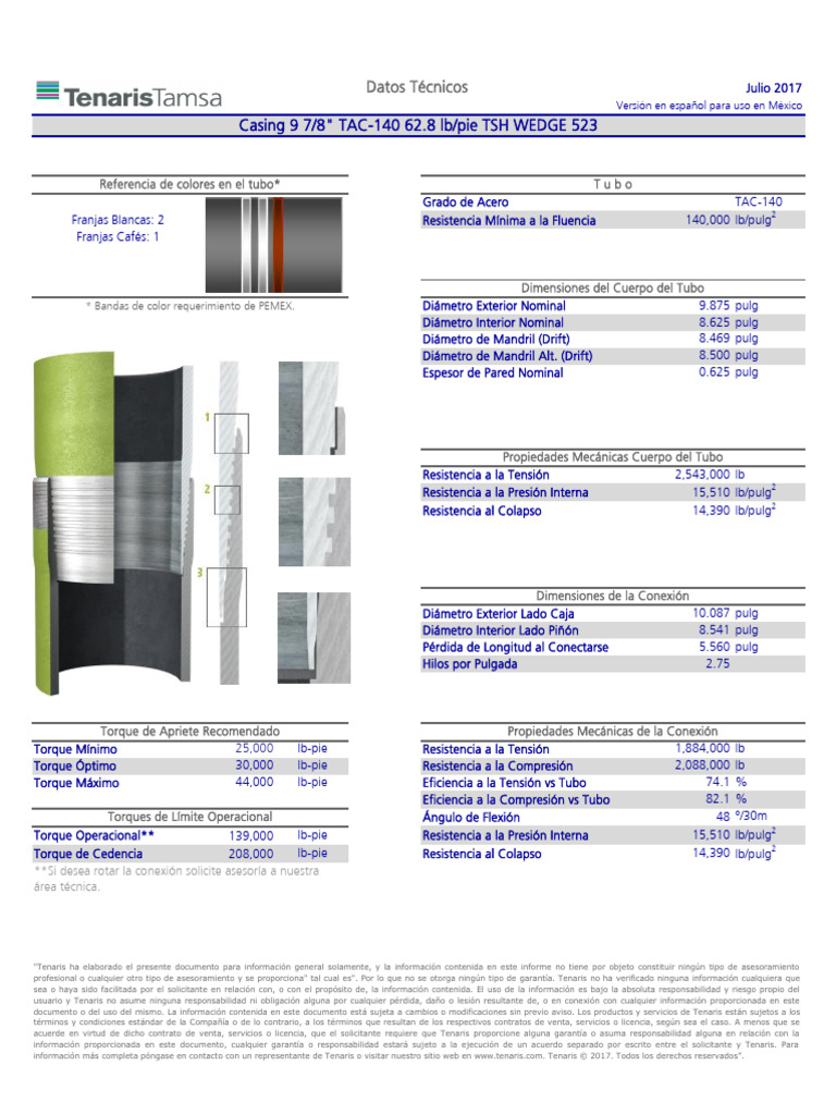 Especificaciones de Tubo TAC-140 | PDF