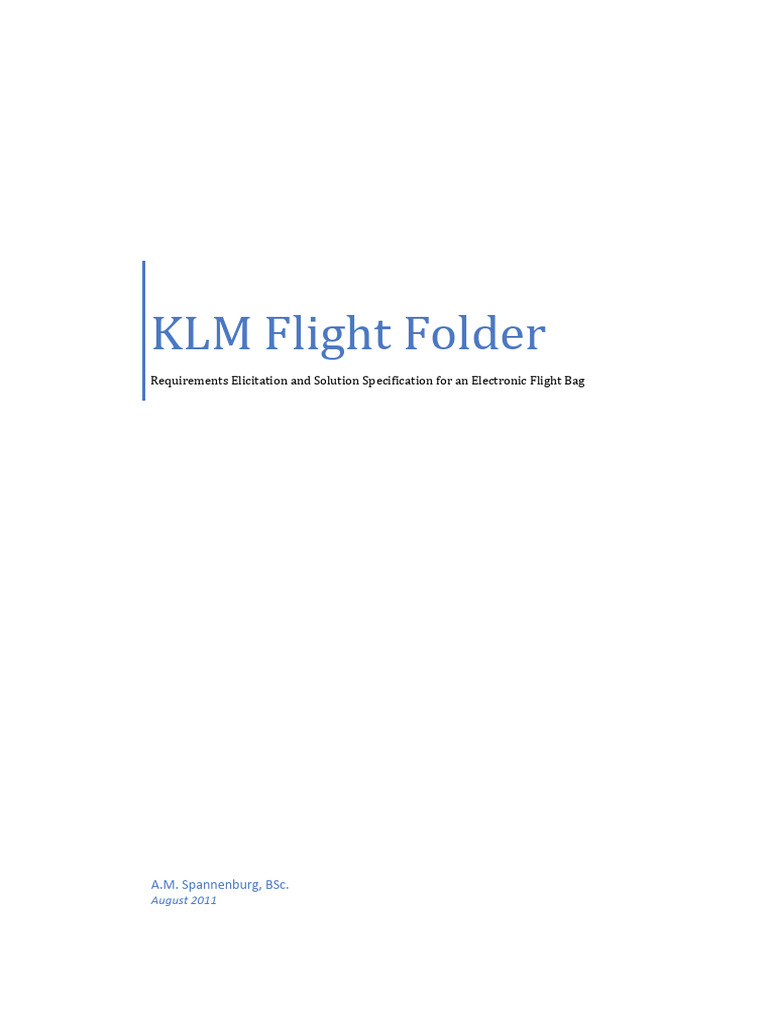 EFB Study KLM | PDF