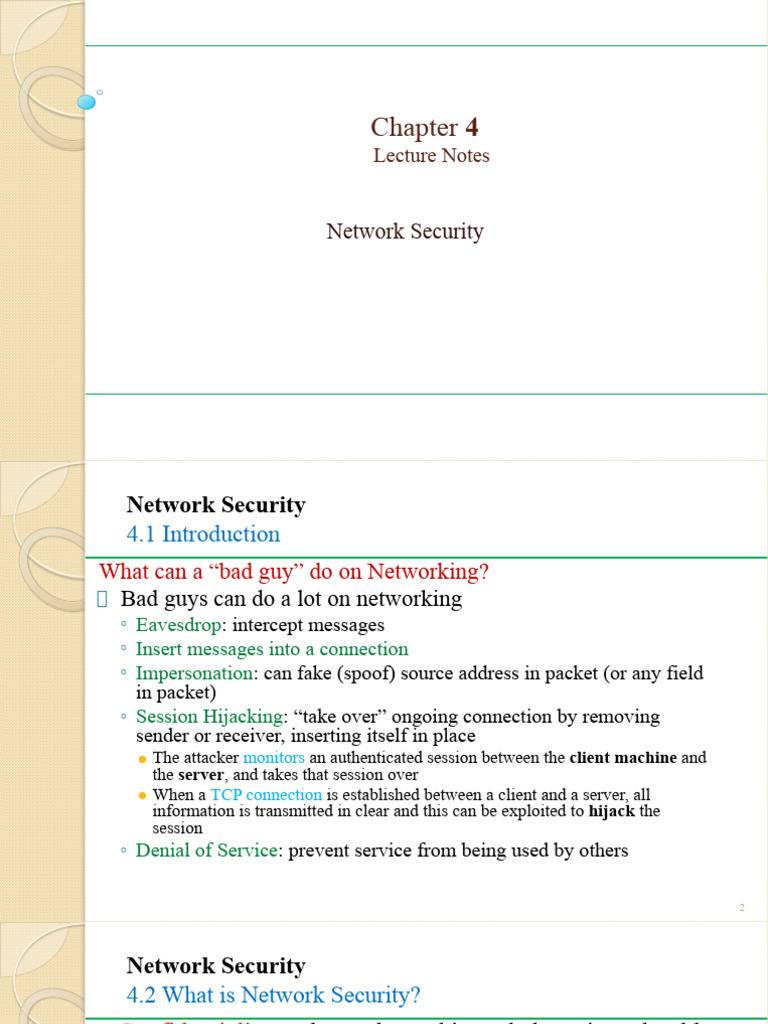 Chapter 4 Network Securty Pdf Computer Network Transport Layer Security 2313