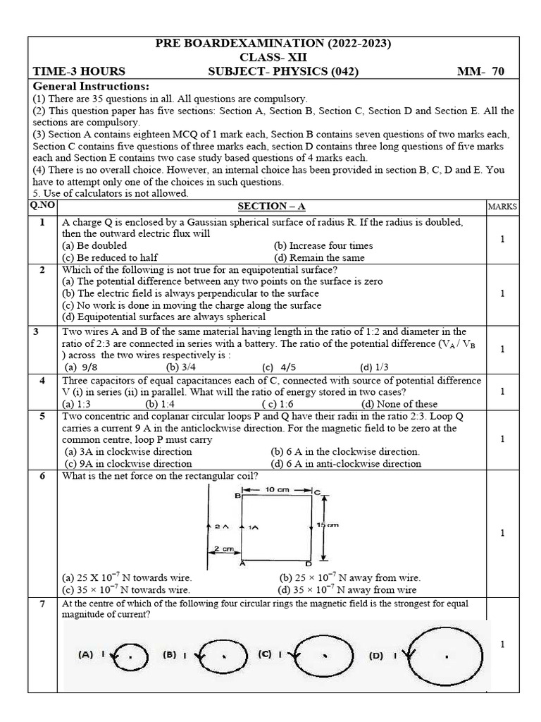 QP Physics | PDF | Inductor | Photoelectric Effect