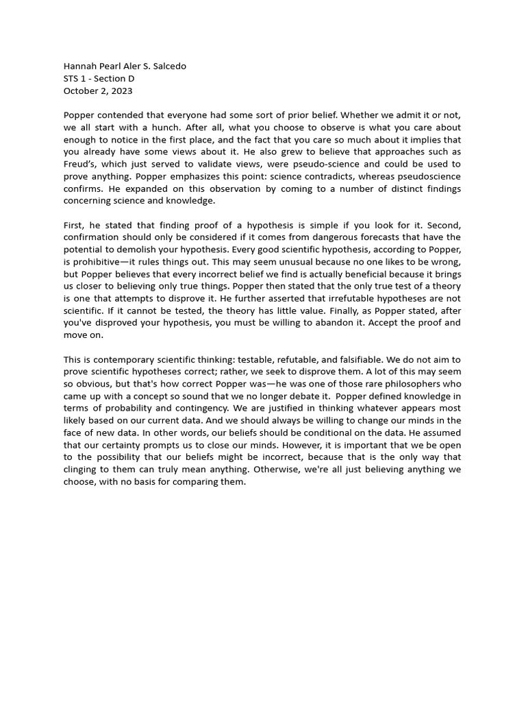 (STS 1) Section D Assignment 3 - 2 | PDF