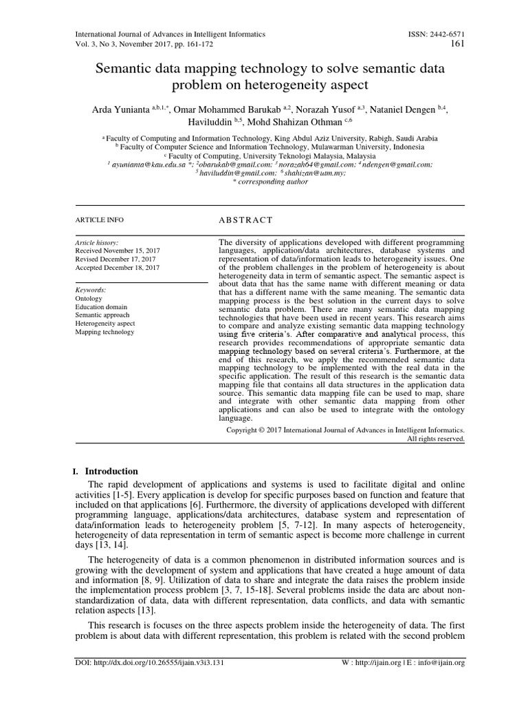 Semantic Data Mapping Technology To Solve Semantic | PDF | Databases ...