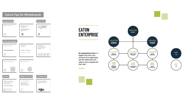 Organizational Chart Team Whiteboard in Pastel Green Dark Blue Friendly ...