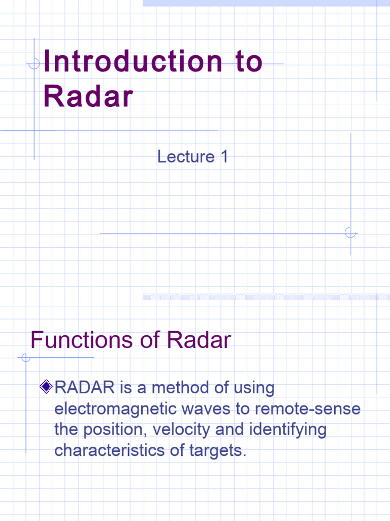 Overview of Radar Technology and Types | PDF | Radar | Antenna (Radio)