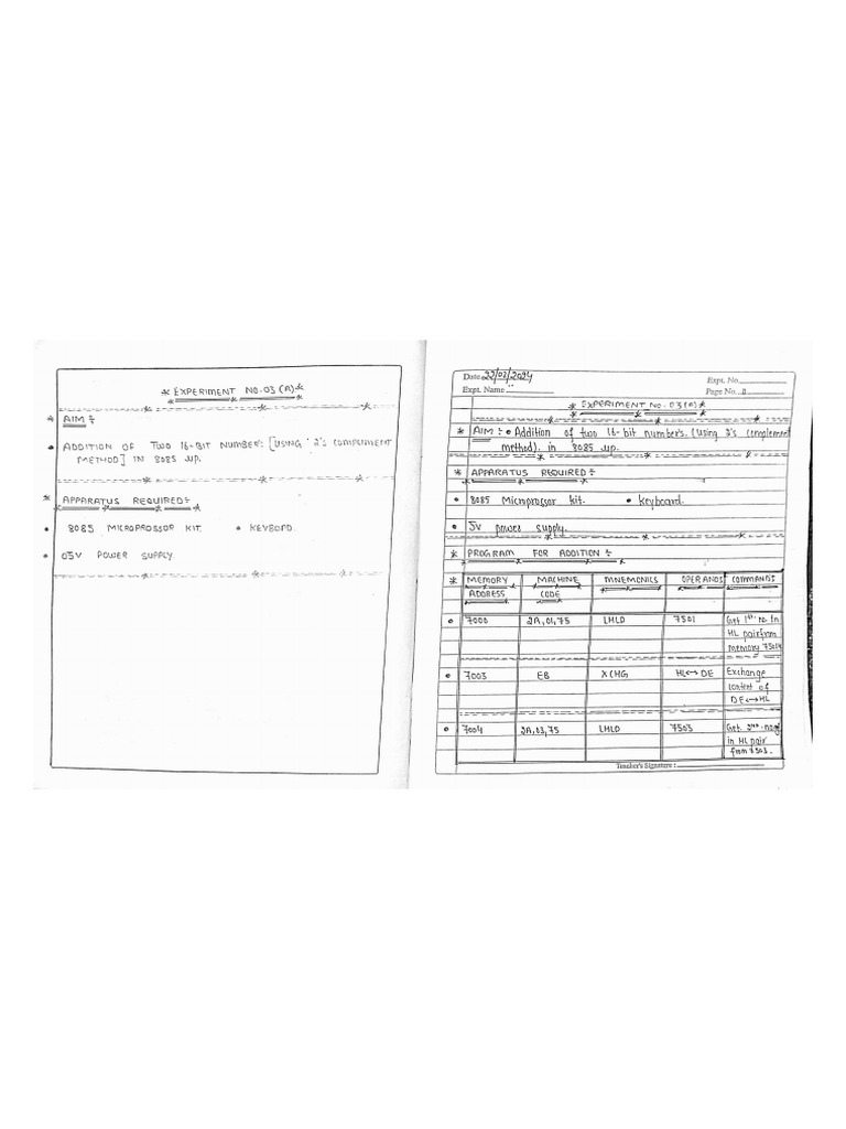 Practical No 03 Microprocessor | PDF