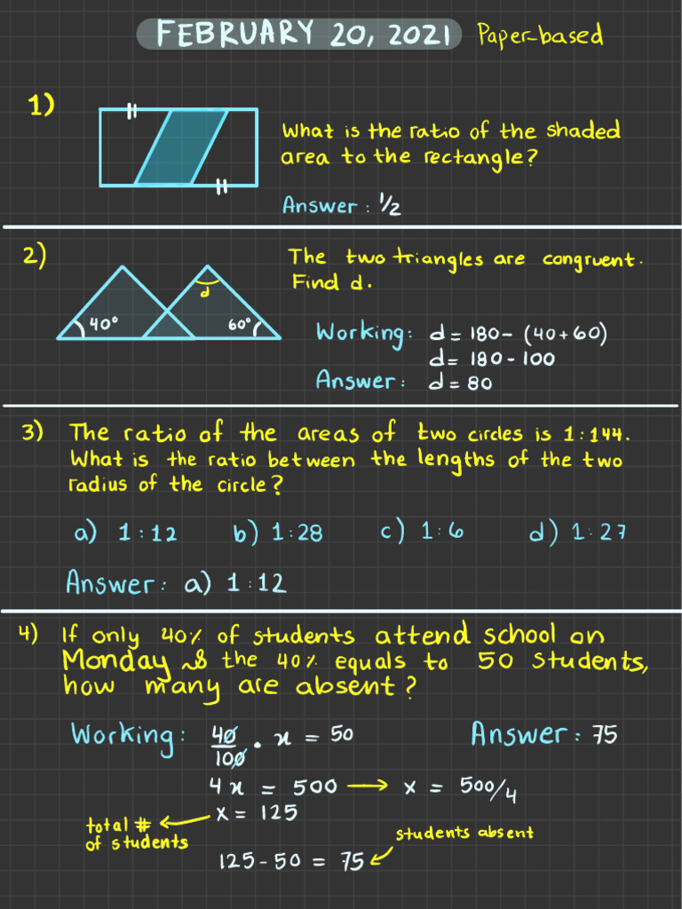 Feb 20 Paper Based GAT | PDF | Area | Geometric Shapes