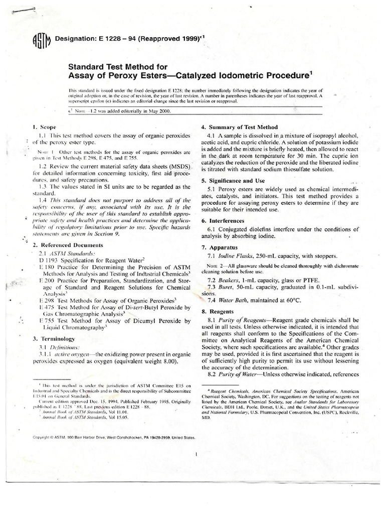 Astm E1228-94 | PDF