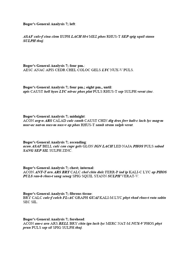 Boger Analysis | PDF