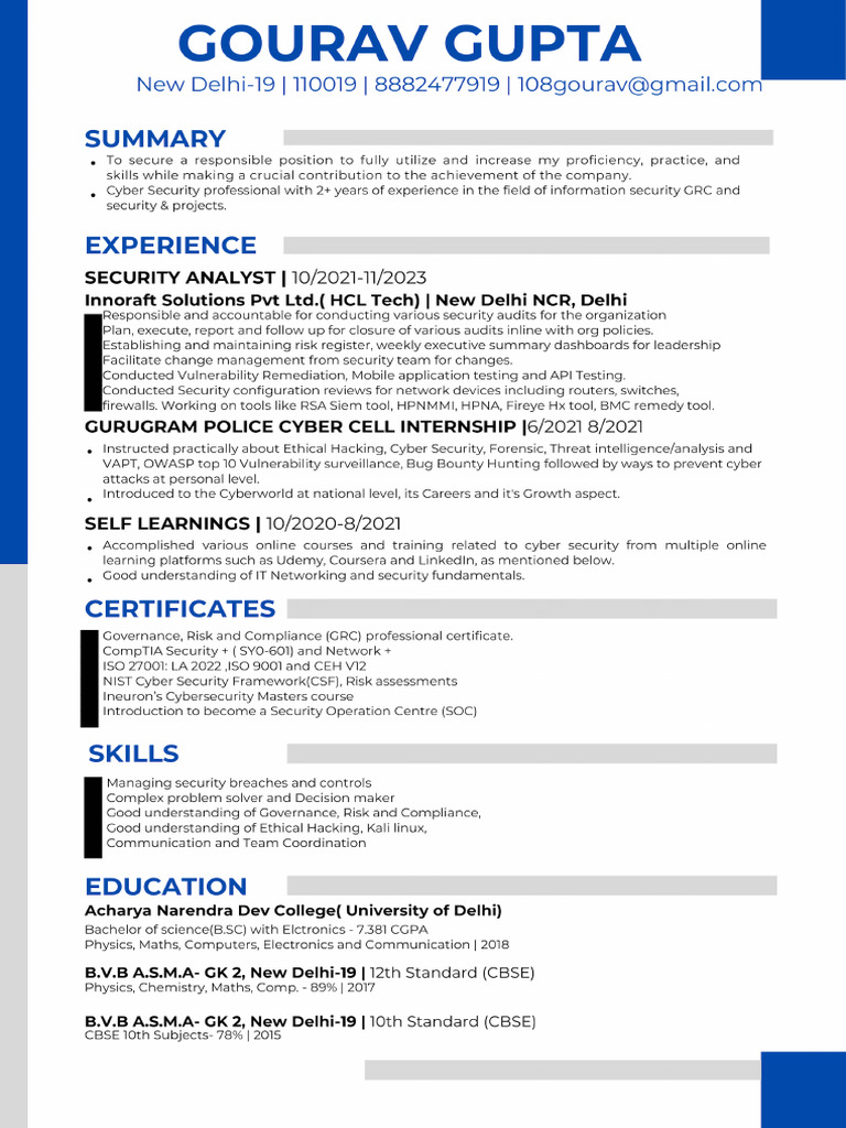 Gourav Gupta CV PDF | PDF Gourav Gupta CV PDF | PDF