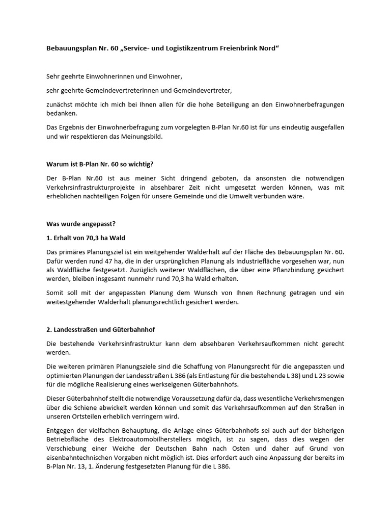 Erkl Rung B Plan Gem - GR Nheide Mark | PDF