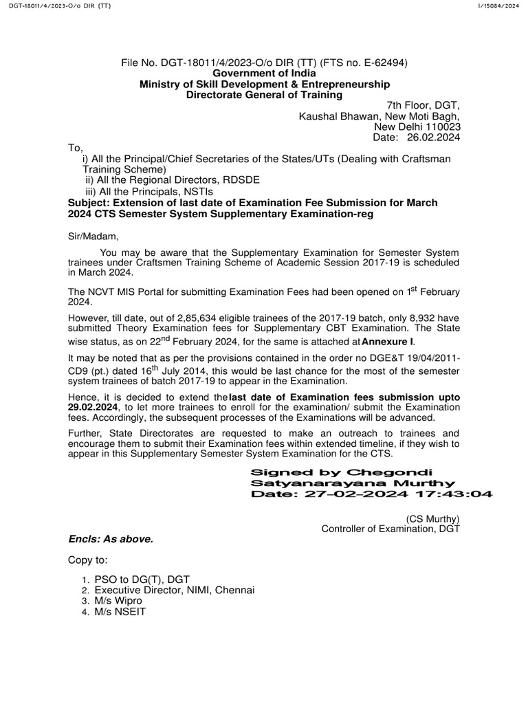 Government of India Ministry of Skill Development & Entrepreneurship ...