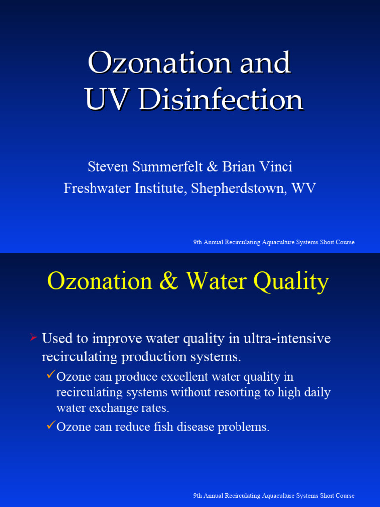 Ozonation UV Disinfection | PDF | Water Purification | Ozone