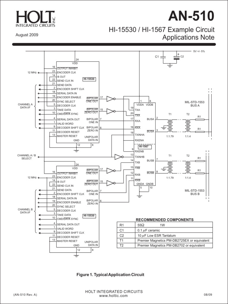 HI-15530 / HI-1567 Example Circuit Applications Note: August 2009 | PDF ...