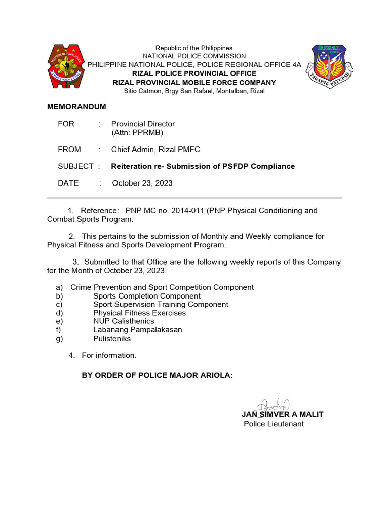 Crime Prevention Sports Competition Report | PDF | Public Health ...