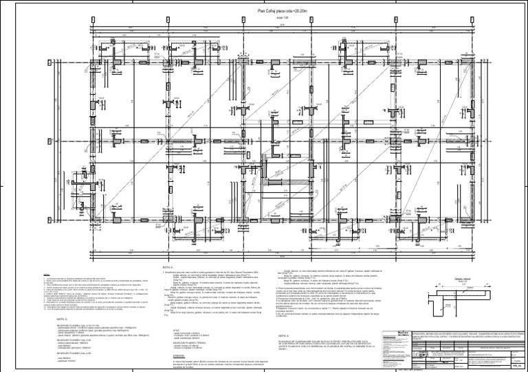R58 - 8A Plan Cofraj Placa Cota +20.20 | PDF