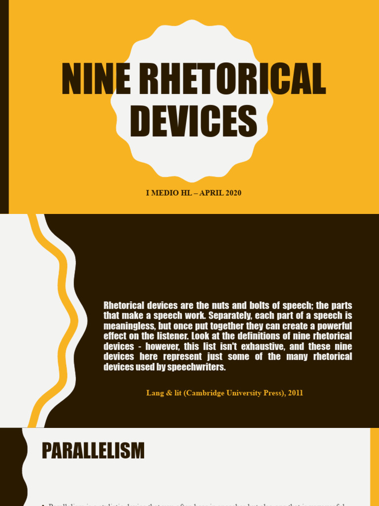 Nine Essential Rhetorical Devices | PDF | Linguistics | Grammar