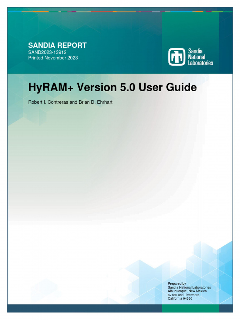 HyRAM+ 5.0 User Guide for Risk Assessment | PDF | Probability Distribution