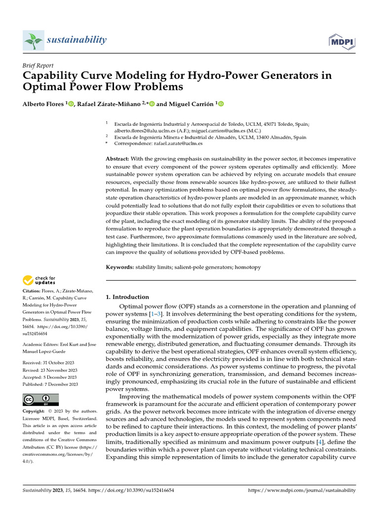 Capability Curve Modeling For Hydro-Power Generato | PDF | Technology & Engineering
