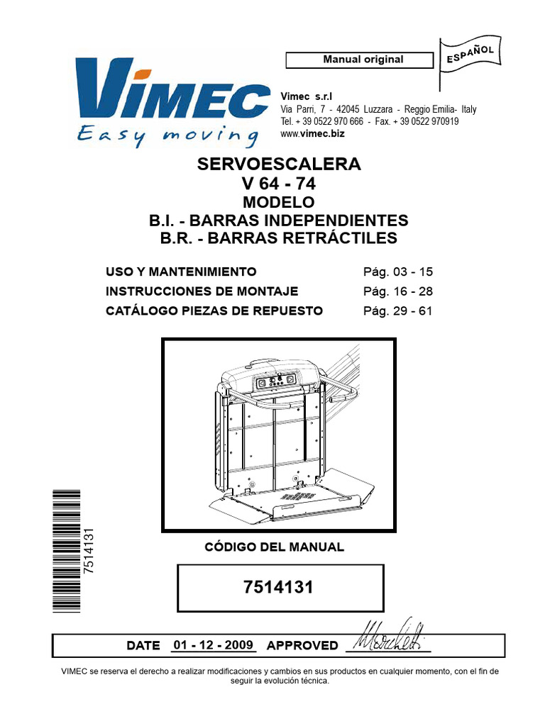 VIMEC V64-V74-2009 | PDF | Cambiar | Ingenieria Eléctrica