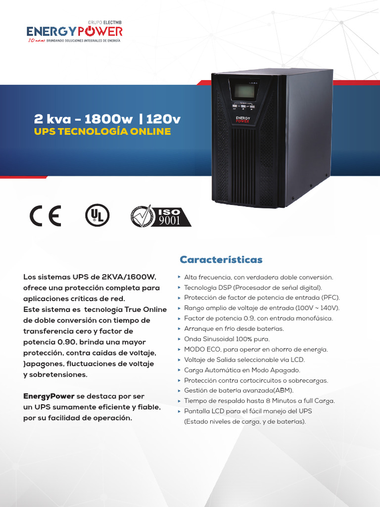 Ups Marca Energy Power | PDF | Frecuencia | Electromagnetismo