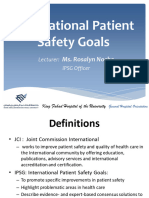 IPSG Goals for Patient Safety | PDF | Patient Safety | Patient