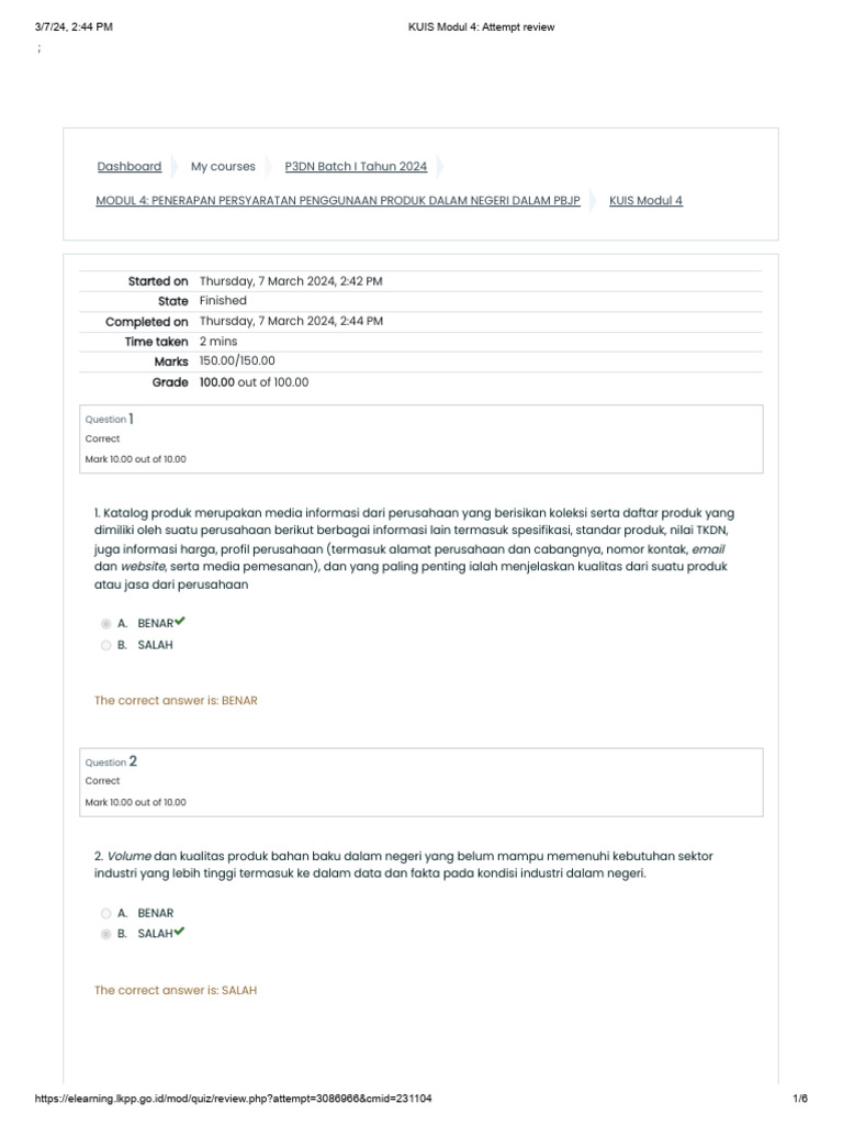 KUIS Modul 4_ Attempt review | PDF KUIS Modul 4_ Attempt review | PDF