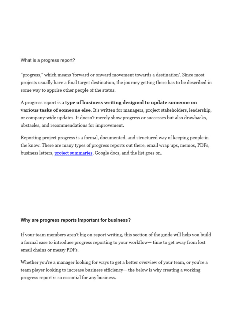 A Progress Report | PDF | Finance & Money Management A Progress Report | PDF | Finance & Money Management