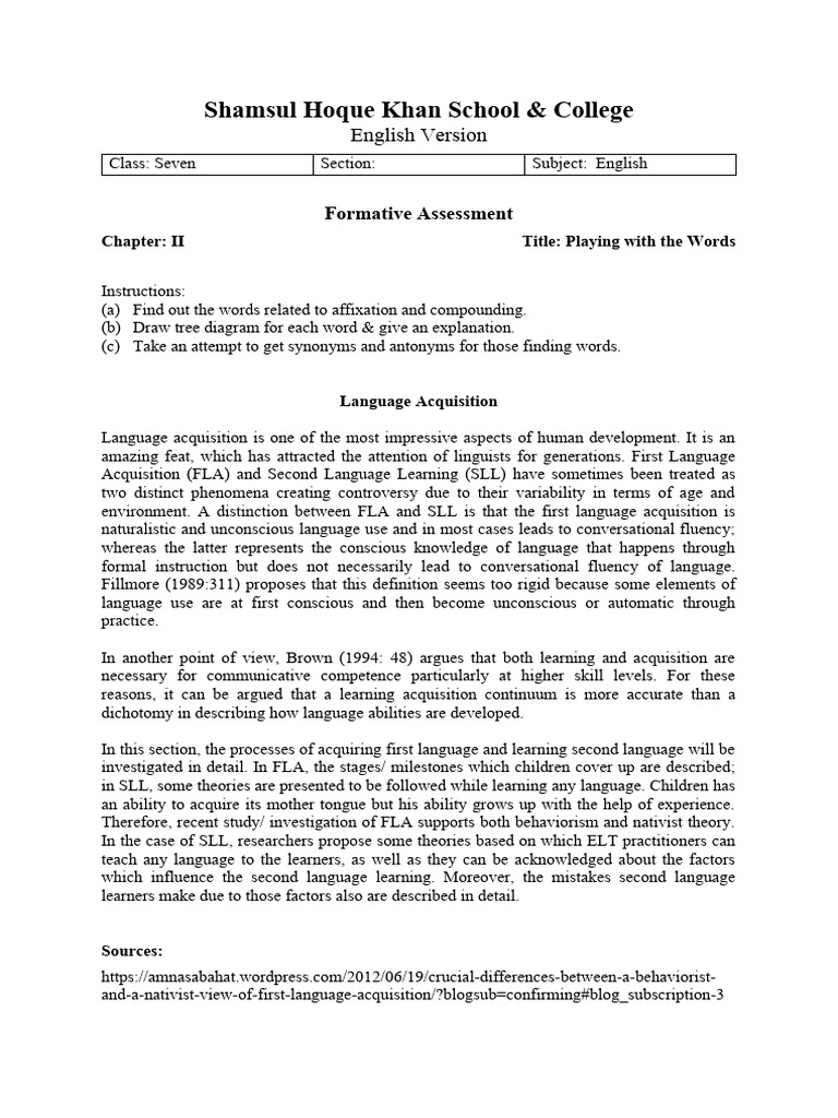 English Syllabus 2023 Overview | PDF | Language Acquisition | English ...