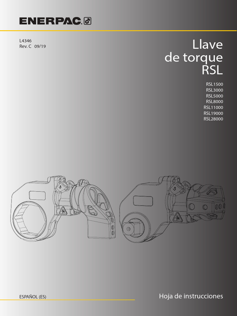 Llave de Torque RSL: L4346 Rev. C 09/19 | PDF | Tornillo | Tuerca ...