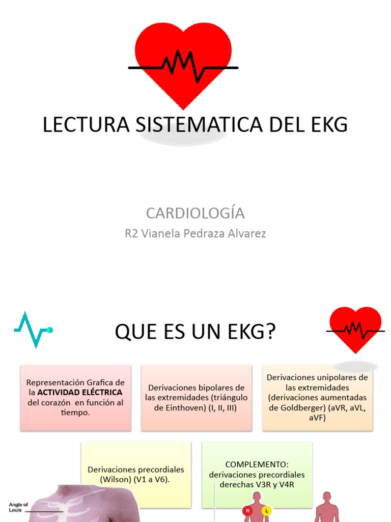 Lectura Sistematica Del Ekg Cardiologia | PDF | Electrocardiografia | Sistema cardiovascular