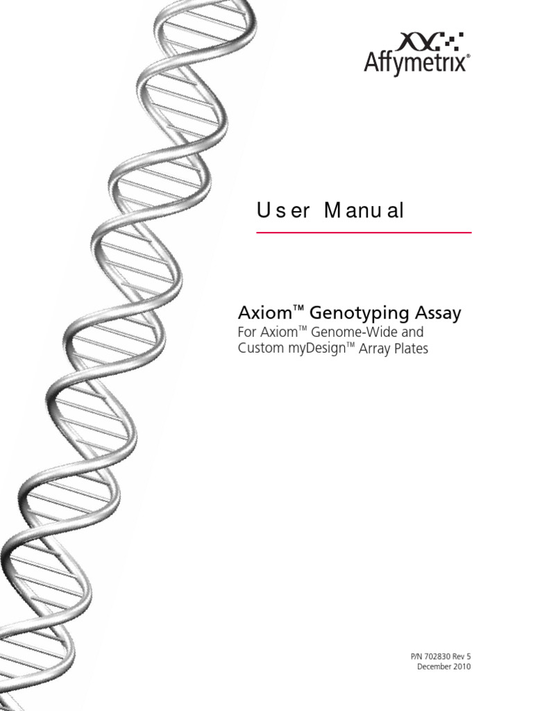 Axiom Assay User Manual | PDF | Affymetrix | Single Nucleotide Polymorphism