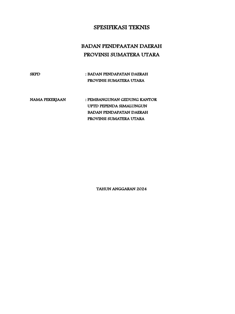 Spesifikasi Teknis Pekerjaan Konstruksi fix | PDF Spesifikasi Teknis Pekerjaan Konstruksi fix | PDF